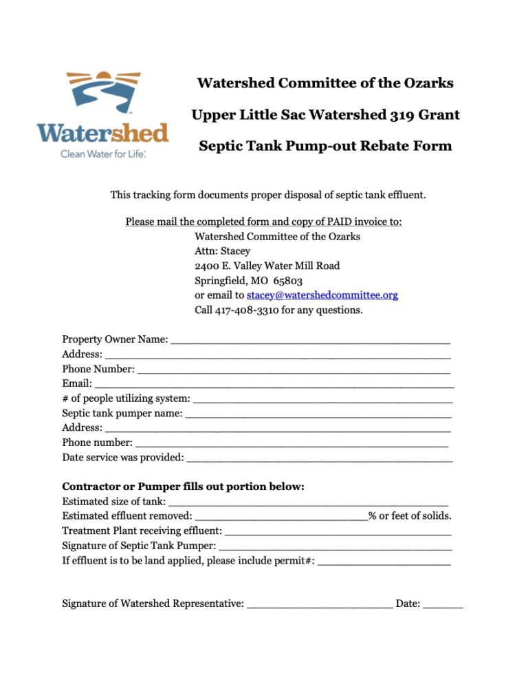 Septic Pump-out Reimbursement Available! - Watershed Committee of the ...